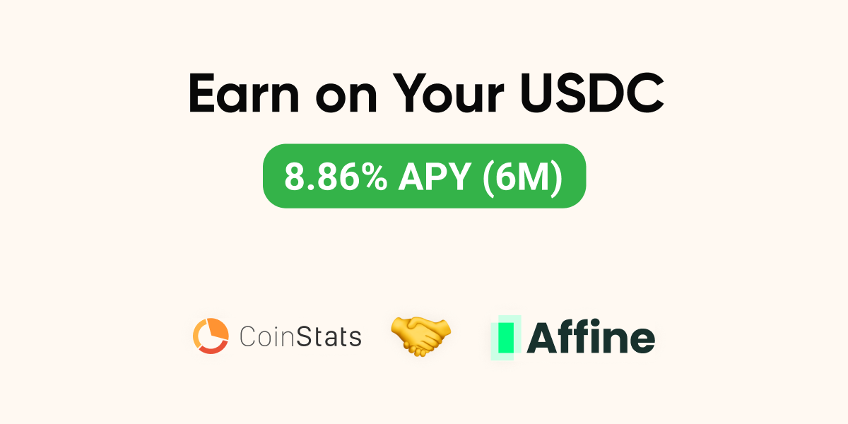 Integration With Affine: Earn 8.86% APY on Your USDC | CoinStats Blog